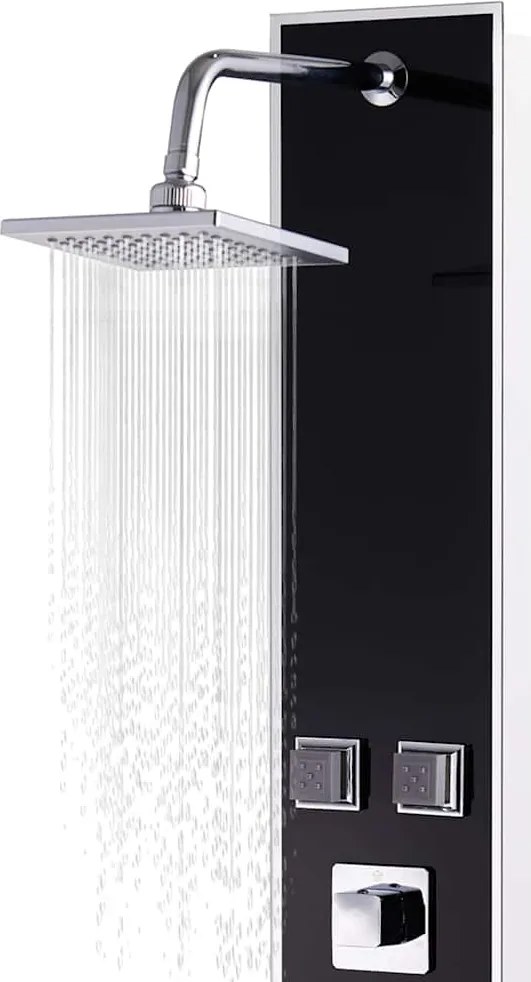 Sprchový panel skleněný 18 x 42, 1 x 120 cm černý 142991