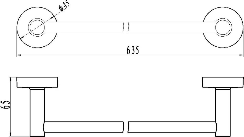 Novaservis - Držák ručníků 500 mm Mephisto chrom, 6828,0