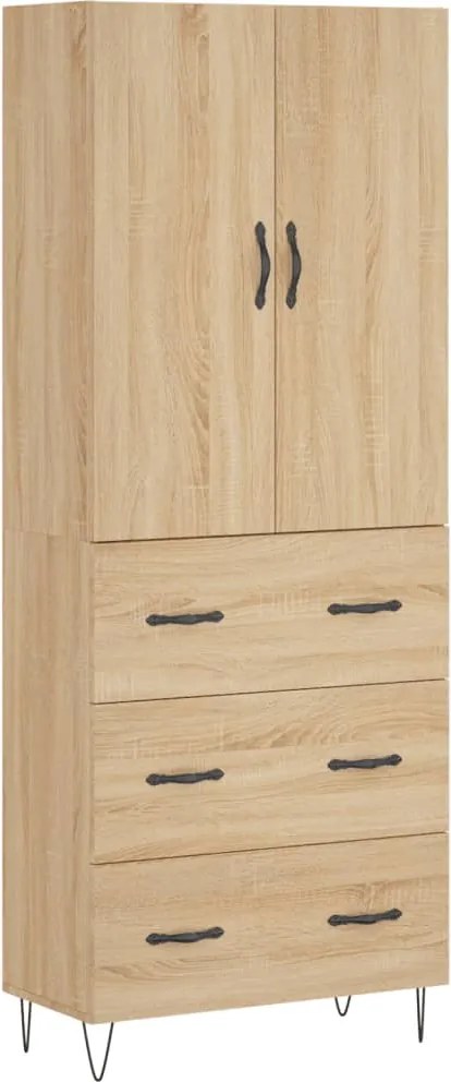 Skříň highboard dub sonoma 69,5 x 34 x 180 cm kompozitní dřevo 3198084