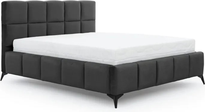 Moderní čalouněná postel MALO 200x180, šedá (Matt Velvet 85)
