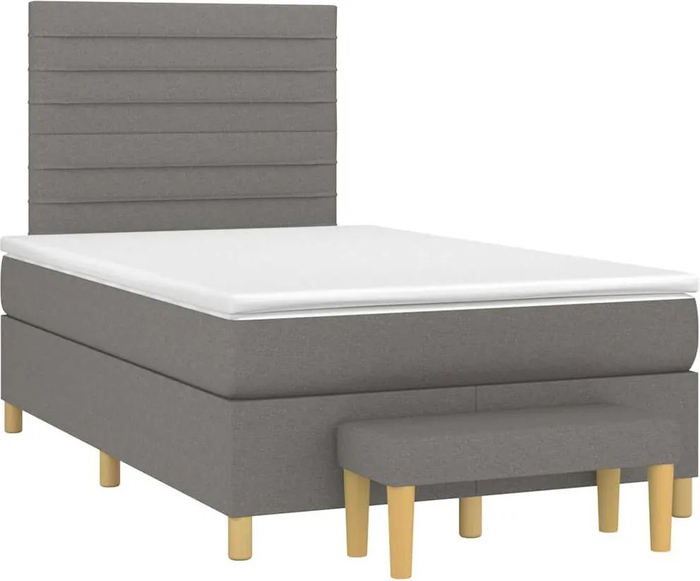 Box spring postel s matrací černá 120x190 cm textil 3270413