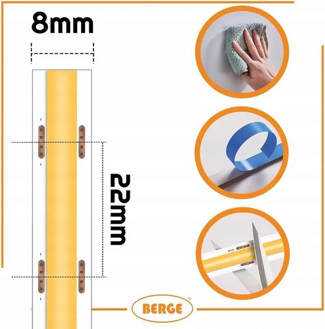 COB Neonový LED pásek 24V - 480D - 9W/m - IP20 - 990lm - 1m - neutrální bílá