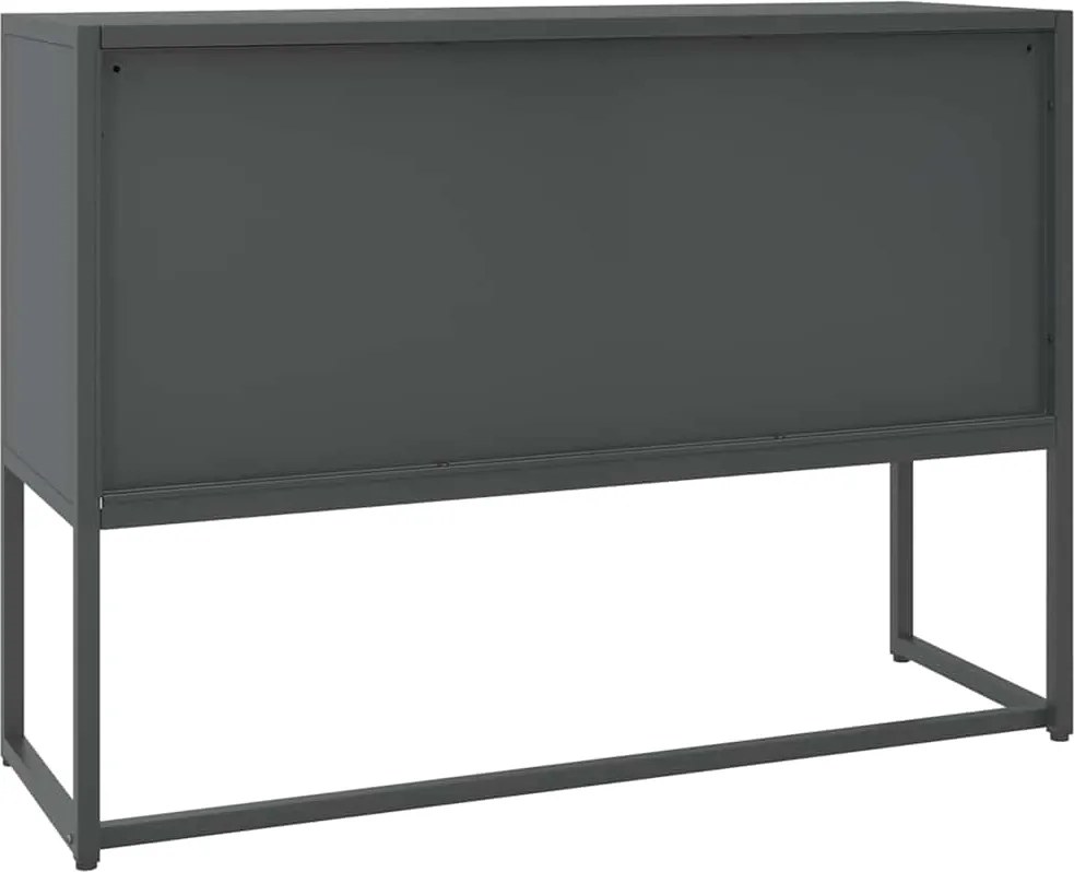 Příborník antracitový 105 x 35 x 75 cm ocel 335870