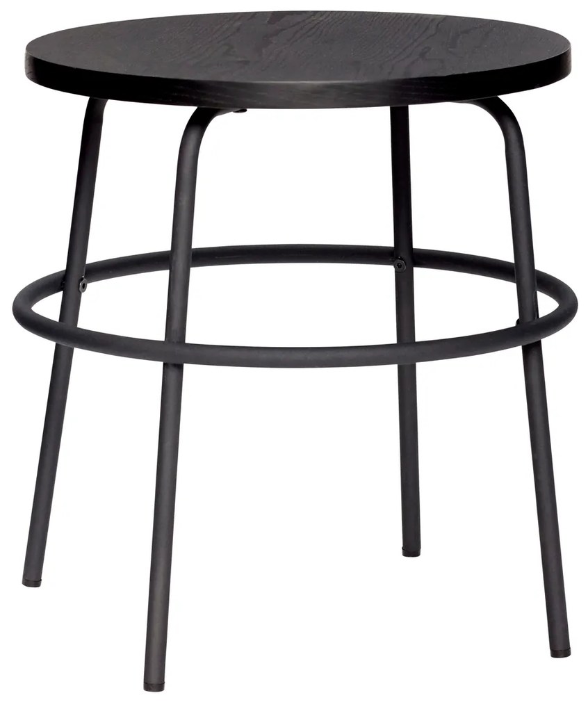 Hübsch Odkládací stolek ASH černý ø45 cm 020908F