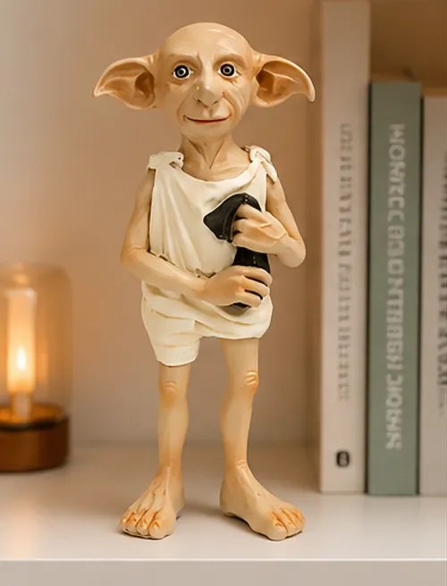 figurka, skřítek DOBBY, výška 16 cm, pryskyřice, originál barvy, Dekorino SF20260004