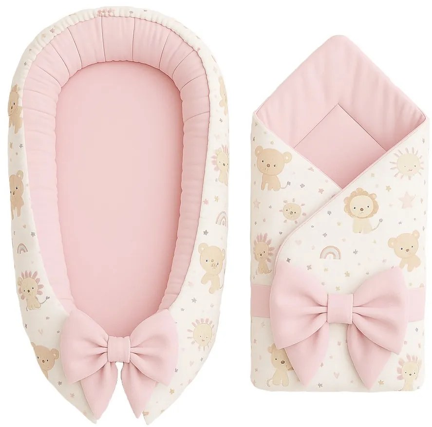 Babytýpka výbavička pro miminko luxury mini zoo pink