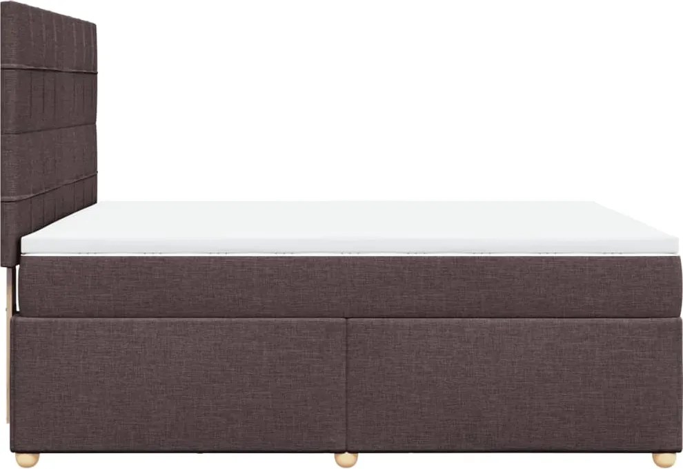 Box spring postel s matrací tmavě hnědá 140x200 cm textil 3293606