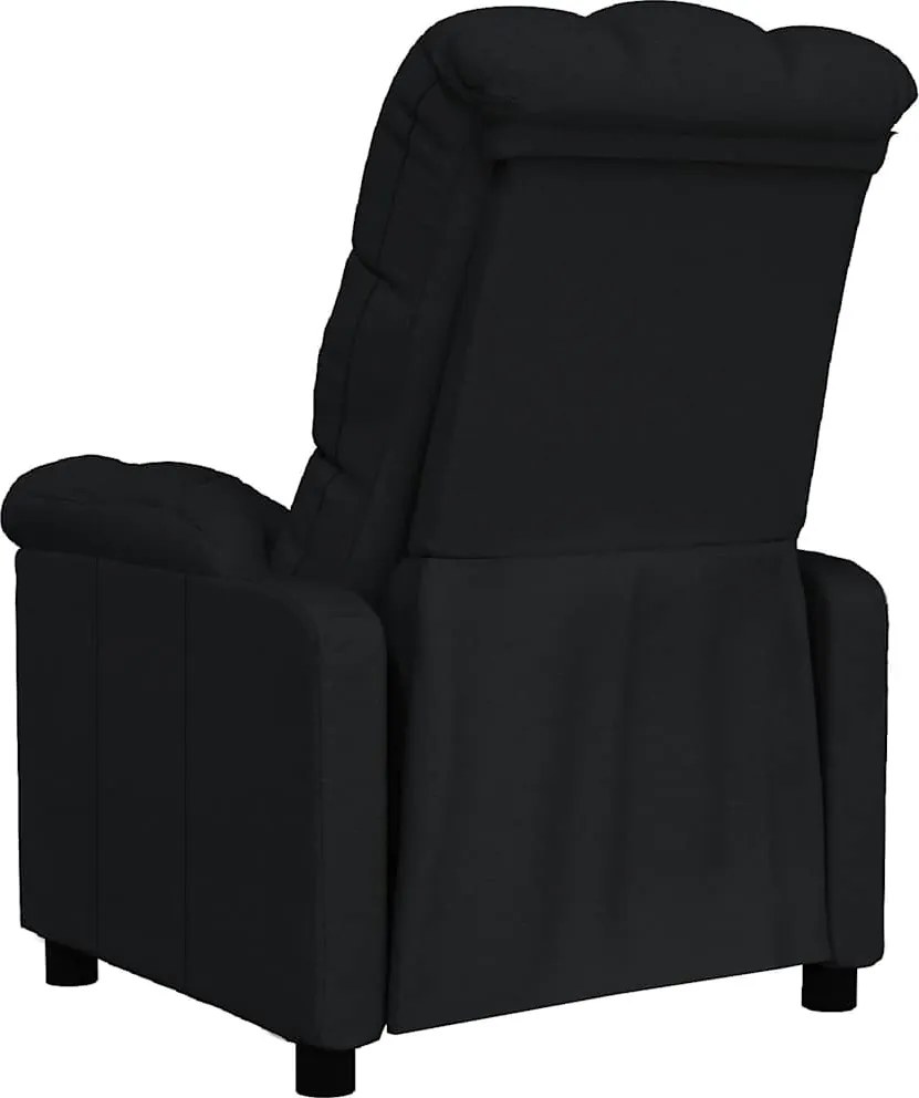 Polohovací křeslo černé textil 289798