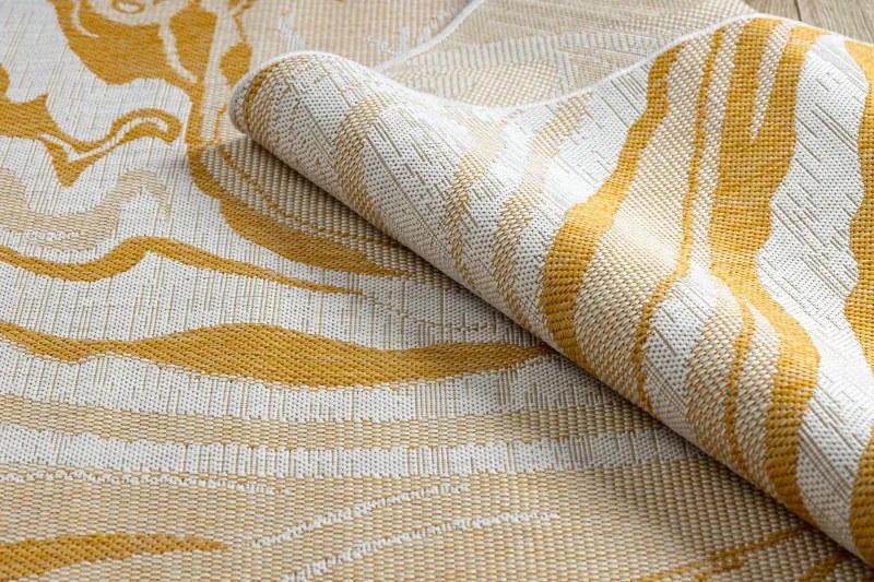 Dywany Łuszczów, Kusový koberec Sion Sisal Marble 22169 ecru/yellow – na ven i na doma, 120x170, žlutá, chodba / předsíň