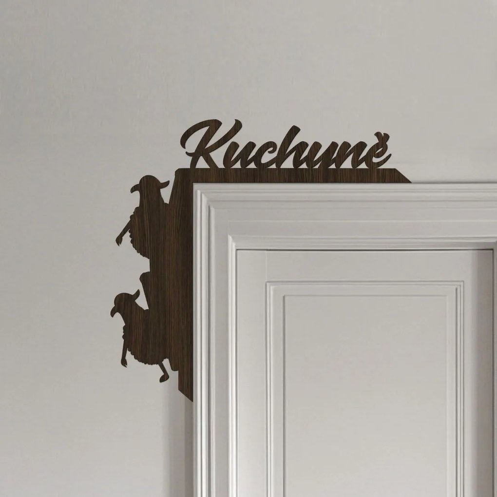 dřevo života Dřevěná cedulka do rohu dveří Kuchyně Zvolte rozměr (cm): 21x20, Zvolte barvu dekoru: Černá