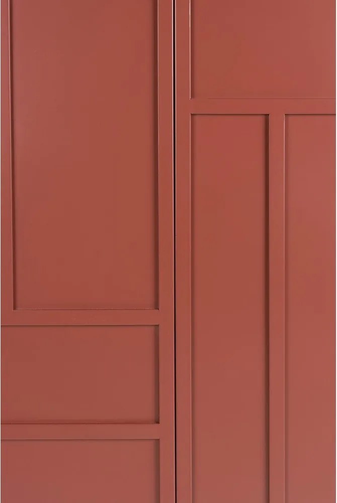 Červená kovová skříňka 70x105x35 cm Davis – White Label