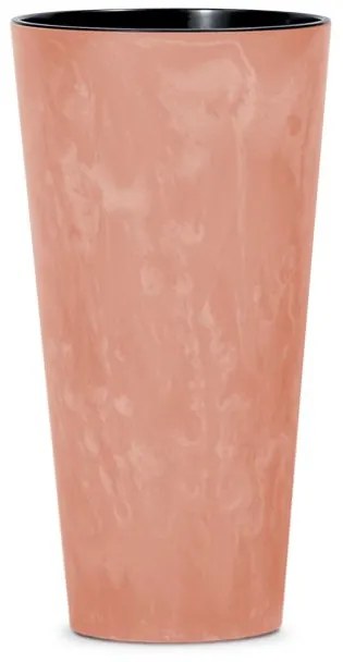 PROSPERPLAST Květináč - TUBUS SLIM Beton Effect Průměr: 25 cm, Barva: marengo