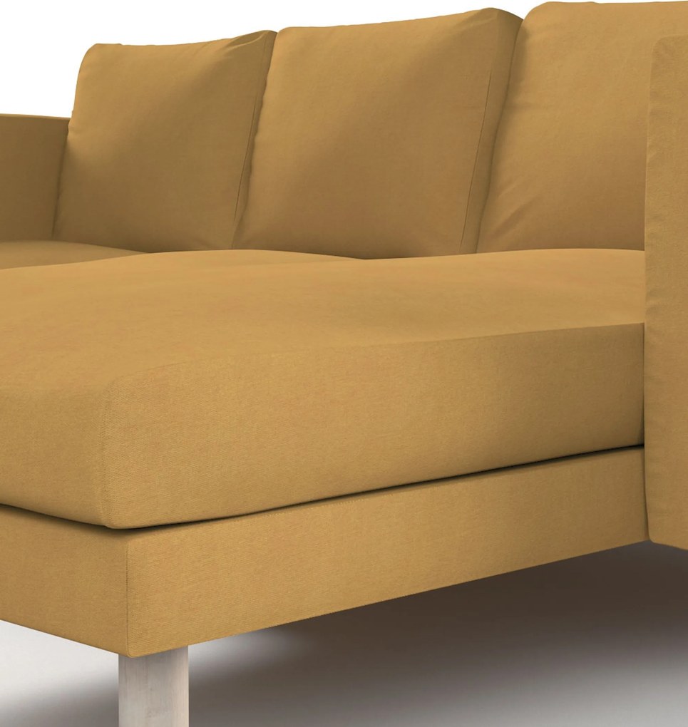 Potah na pohovku IKEA Norsborg 3-místná se šezlongem barva žlutá látka pletený vzor