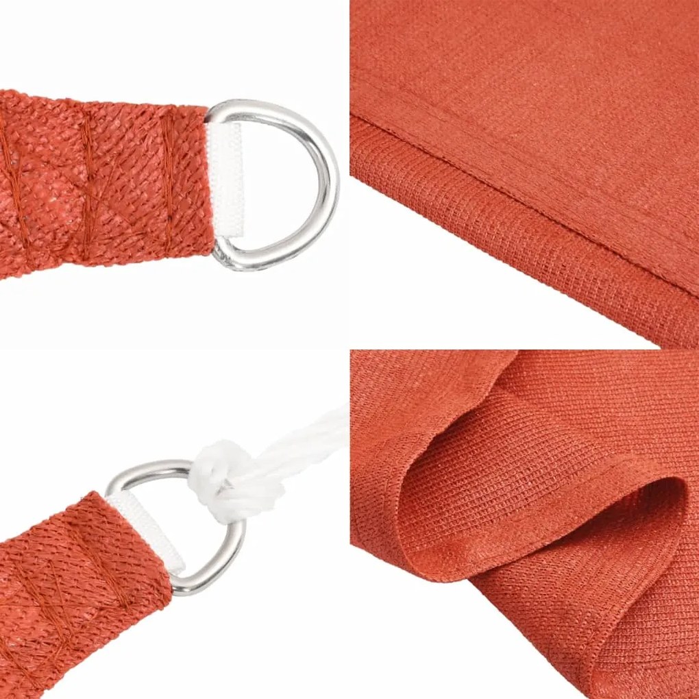 Stínicí plachta 160 g/m² terakotová 2 x 2,5 m HDPE 311336