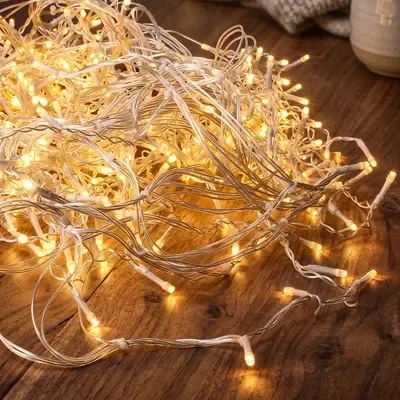 Solight LED vánoční girlanda rampouchy 200 LED teplá bílá / 10m / přív