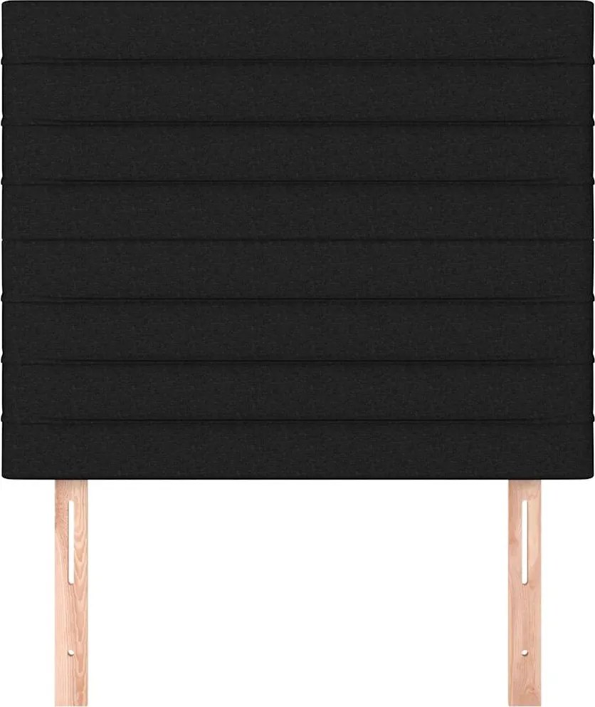 Čelo postele černé 90x5x118/128 cm látkové 3116456