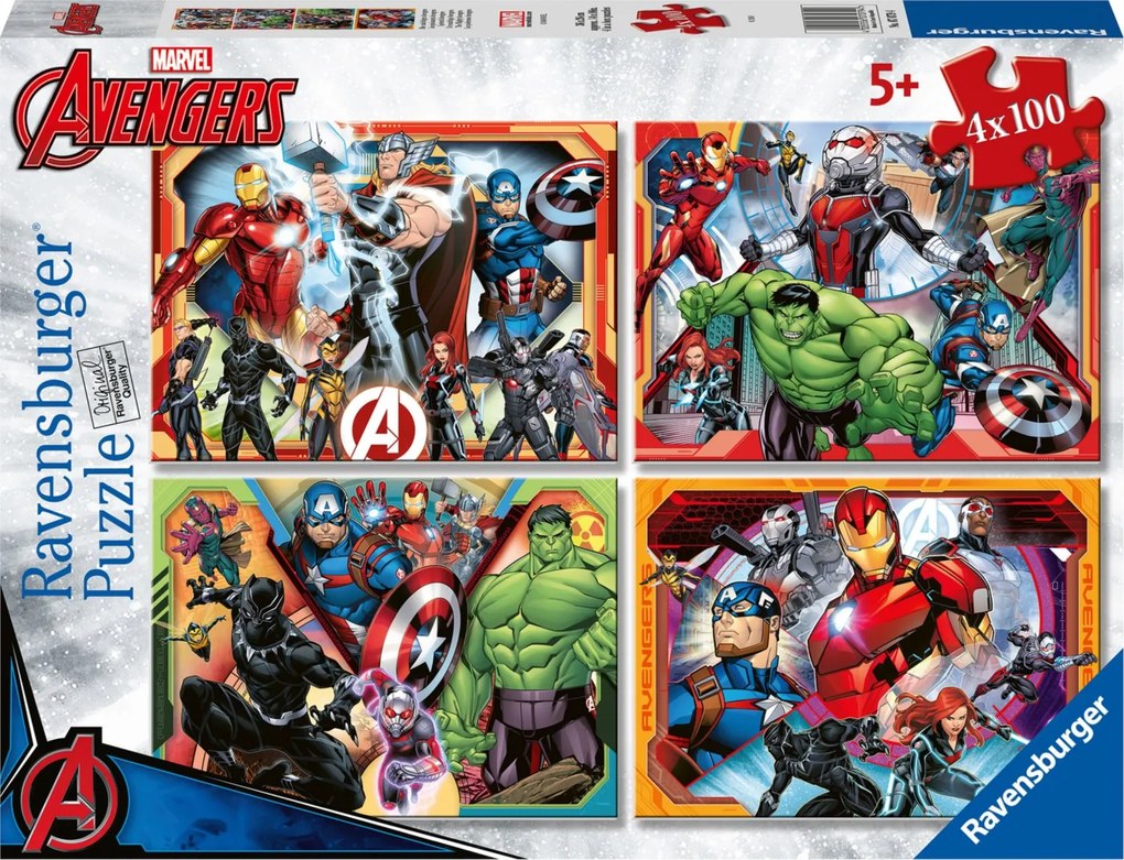 Ravensburger puzzle mocní avengers 4x100 dílků