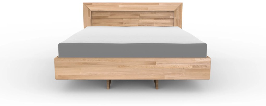 Masivní postel PERSEA - Solwo Design Dřevo a odstín oleje: BUK Cink - Olej odstín BO103, Rozměr spací plochy: 200x200