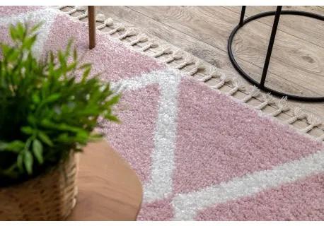 Dywany Luszczow Kusový koberec TROIK A0010, růžová bílá Rozměr koberce: 140 x 190 cm