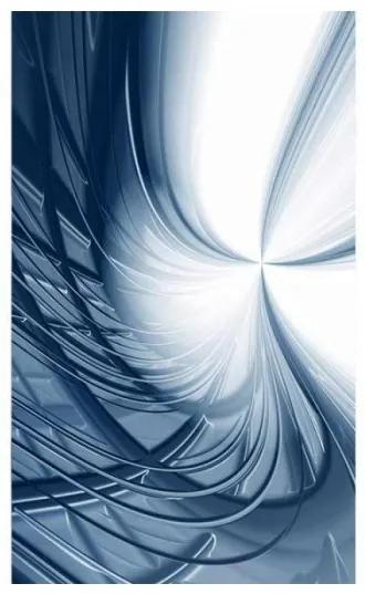 DIMEX | Vliesová fototapeta na zeď Abstraktní linky MS-2-0294  | 150 x 250 cm | modrá, bílá