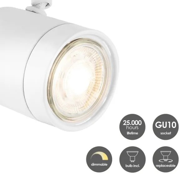 LED Stmívatelné bodové svítidlo MANU 1xGU10/5,8W/230V bílá
