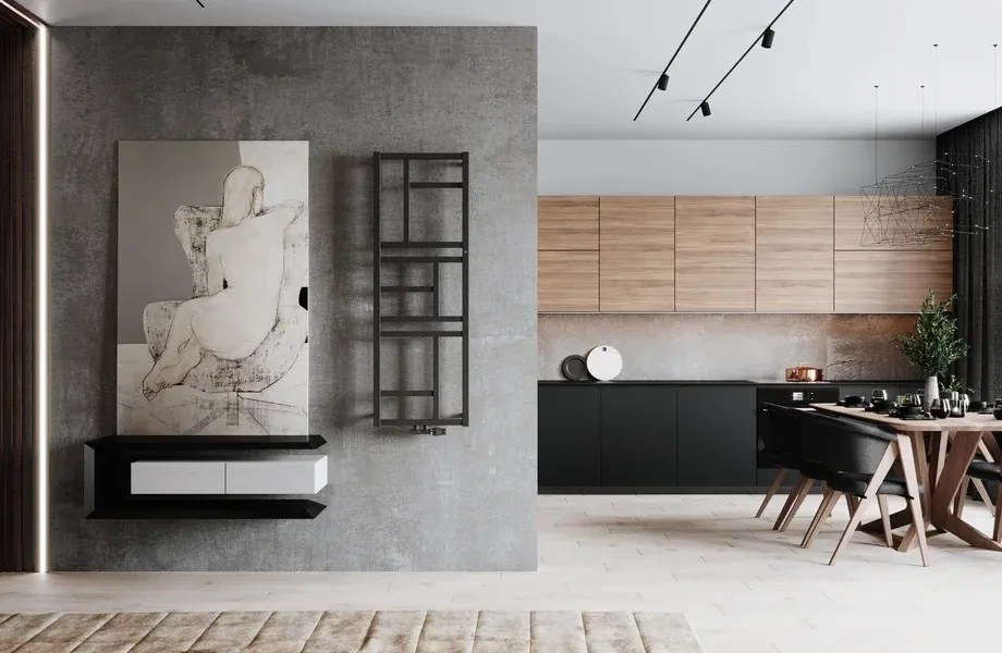 Hopa Mondrian koupelnový radiátor 400 x 832 mm středové připojení barva zlatá RADMON408084SP