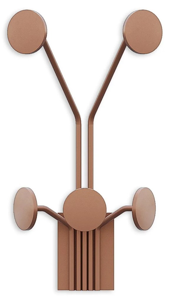 Nástěnný kovový háček Giraffe 24 cm bronz