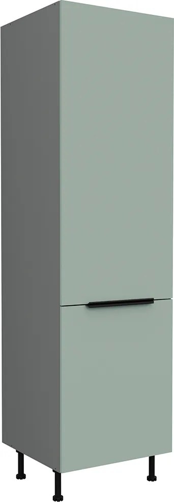ARIA sa | vysoká skříňka 60 LO-215 2F na vestavnou lednici | 60 cm | ANTI FINGERPRINT povrch | antracit/aquamarine