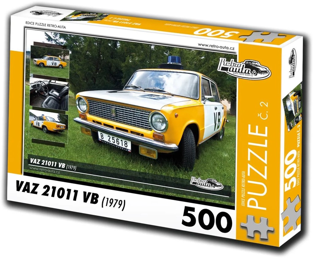 Puzzle retro-auta puzzle č. 2 vaz 21011 vb (1979) 500 dílků