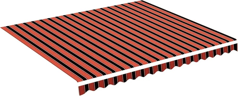 Náhradní plachta na markýzu oranžovo-hnědá 400 x 350 cm polyesterová 311958