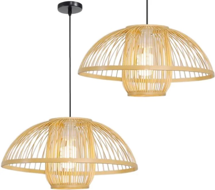 Toolight Natural, stropní svítidlo 1xE27 APP887-1CP, hnědá, OSW-05247