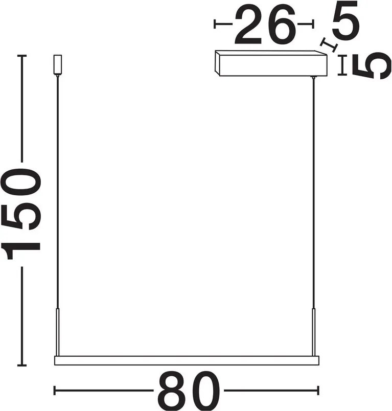 Matně černé hliníkové LED stmívatelné závěsné svítidlo ø 80 cm Lunette – Nova Luce
