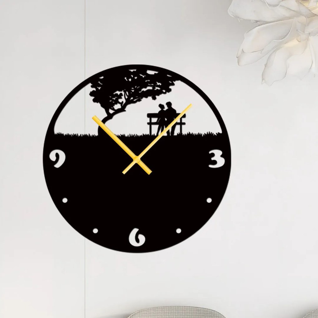 dřevo života Nástěnné hodiny SETKÁNÍ Zvolte barvu dekoru: Dub Sonoma, Zvolte velikost hodin (cm): 35x35