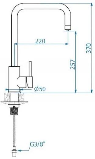 ALVEUS 1139812 - Dřezová baterie DUAL 37 cm granit/černá