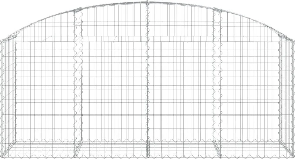 Klenutý gabionový koš 200 x 50 x 80/100 cm pozinkované železo 153474