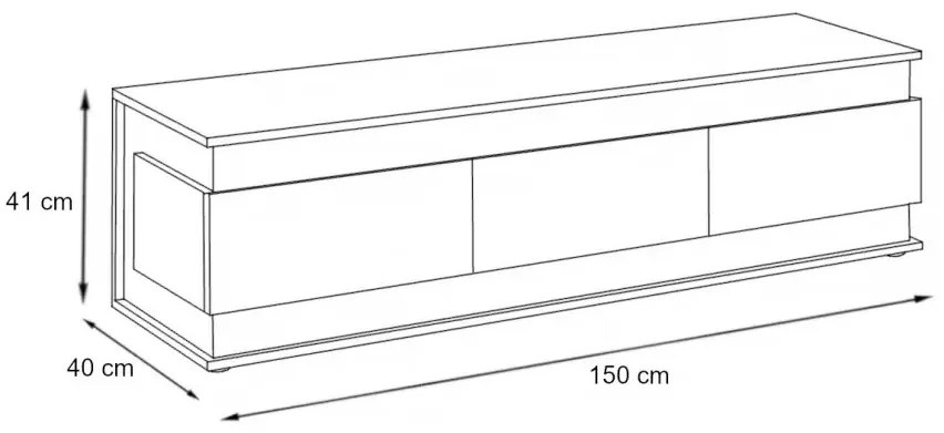 Obývací stěna Velaris, dub šedá
