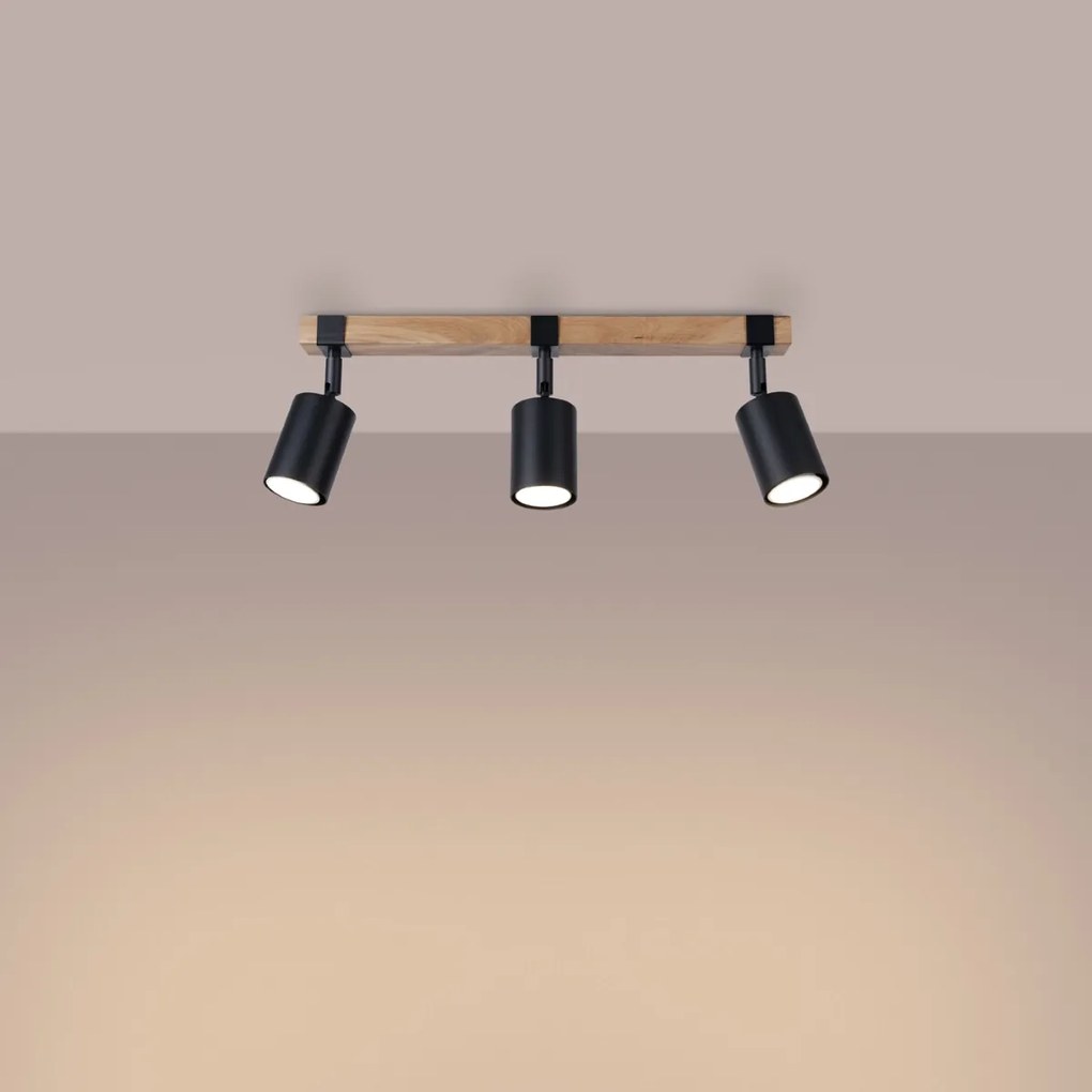 Sollux Lighting Stropní svítidlo FAGER 3 Černá