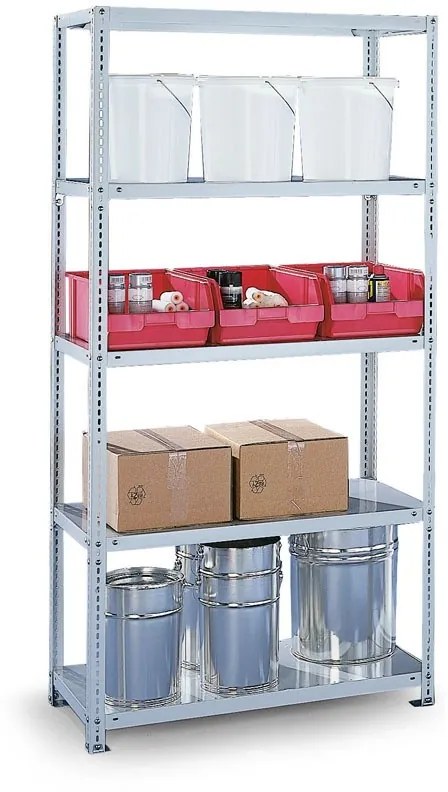 Policový regál FIX, 230 kg, 2500 x 1000 x 500 mm, základní regál