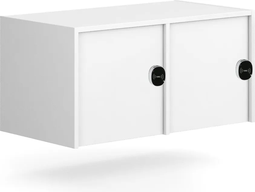 Nástavba pro skříně FRAME, 2x dveře, 872 x 450 x 427 mm, RFID zámek, bílá