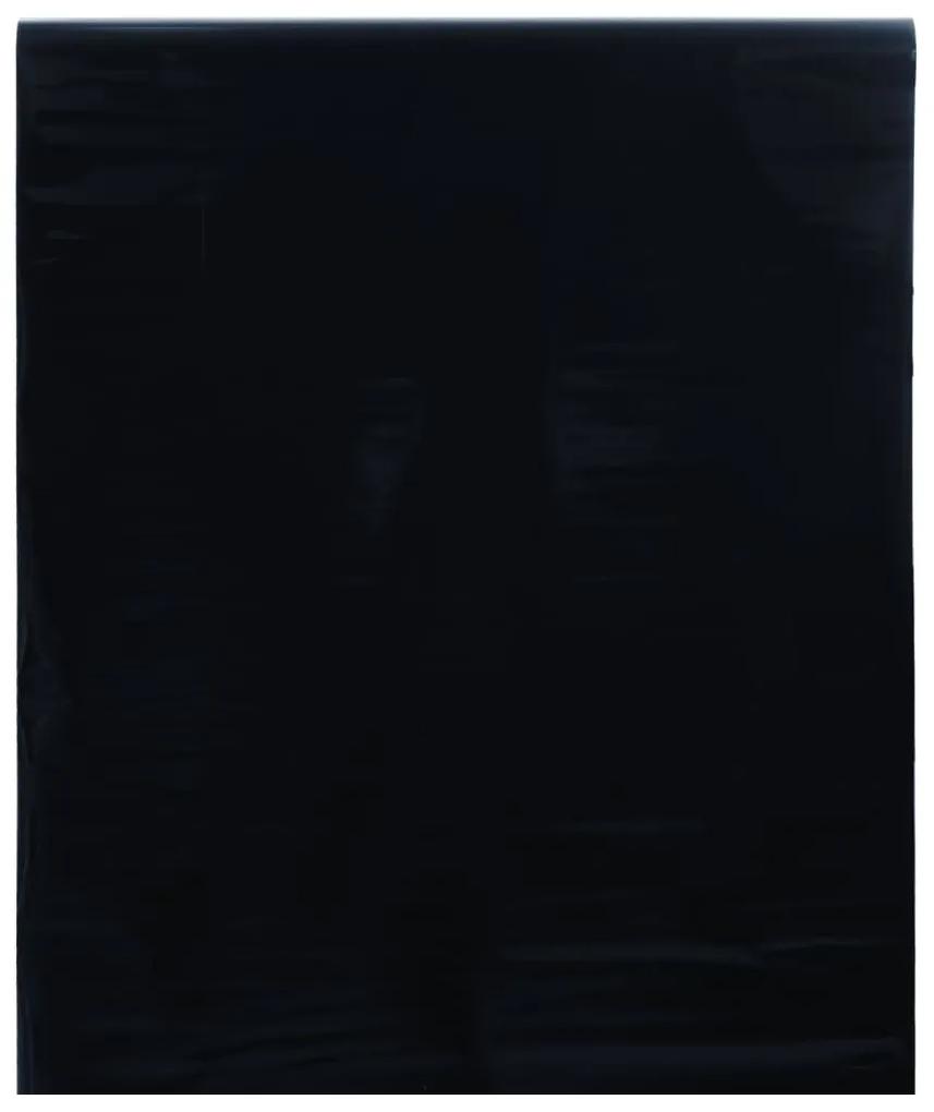 vidaXL Okenní fólie statická matná černá 45 x 1 000 cm PVC
