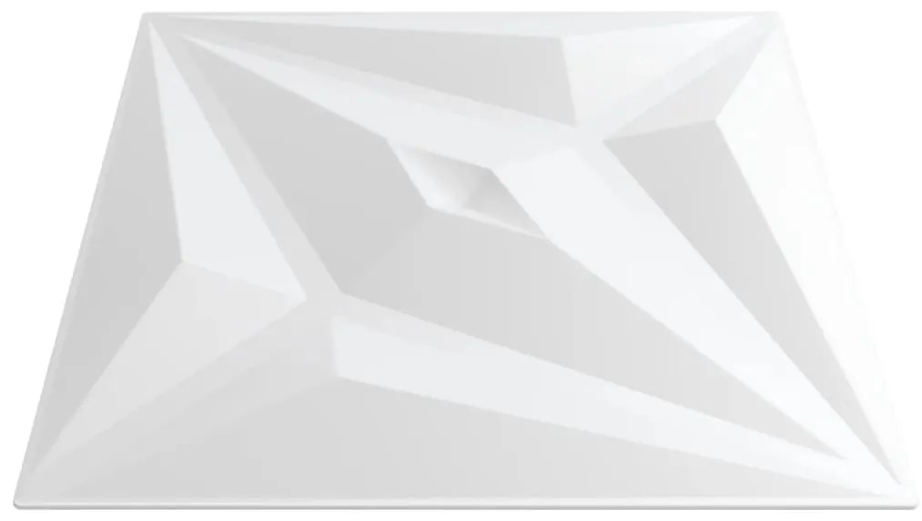 Nástěnné panely 12 ks bílé 50 x 50 cm XPS 3 m² hvězda - Default Title