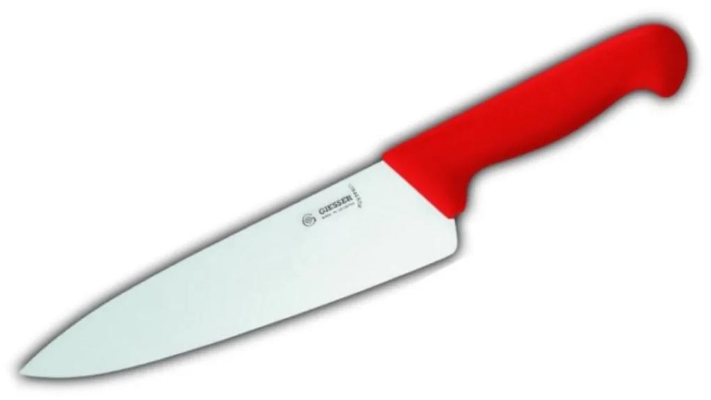 Giesser, Nůž kuchařský 20 cm červený
