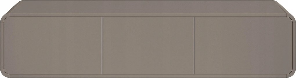 Rtv skříňka Oro 154 cm se třemi zásuvkami, závěsná, tmavě béžová