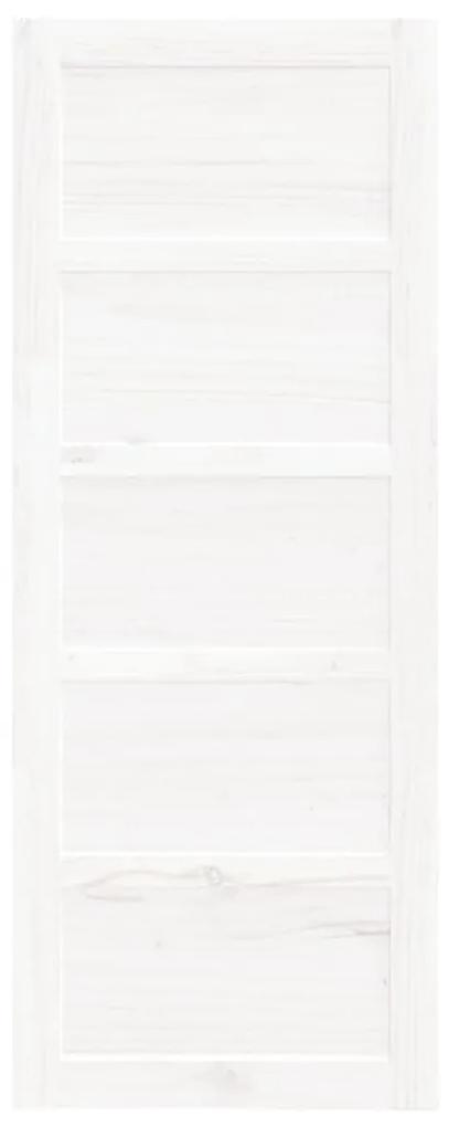 Posuvné dveře bílé 80 x 1,8 x 204,5 cm masivní borové dřevo,  824614