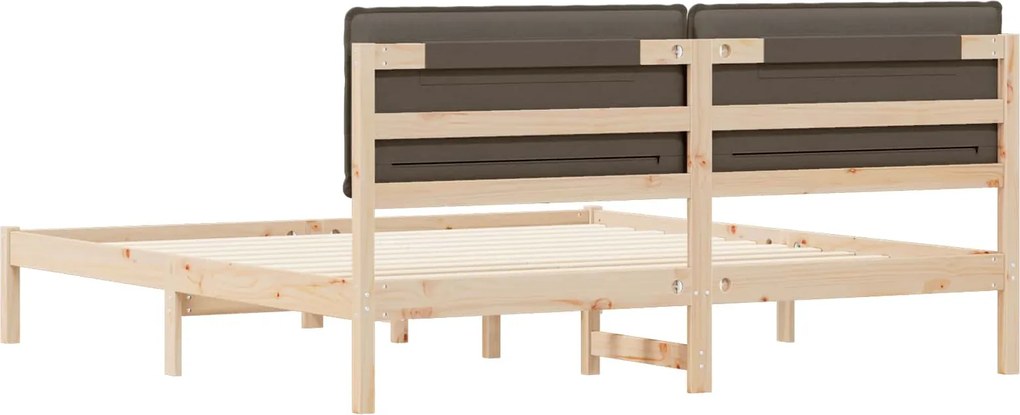 Rám postele s čalouněným čelem Taupe 200 x 200 cm 3405560