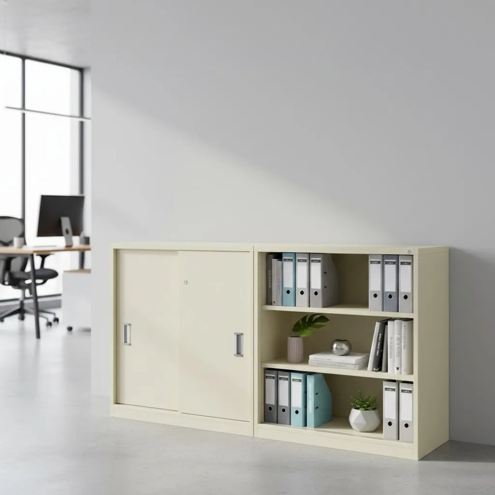 Nízká skříň SimpleOffice 80 x 40 x 80 cm, bílá