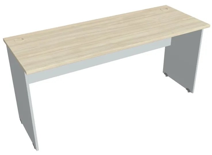 Stůl pracovní rovný 160 cm - Hobis Gate GE 1600 Dekor stolové desky: akát, Dekor lamino podnože: šedá