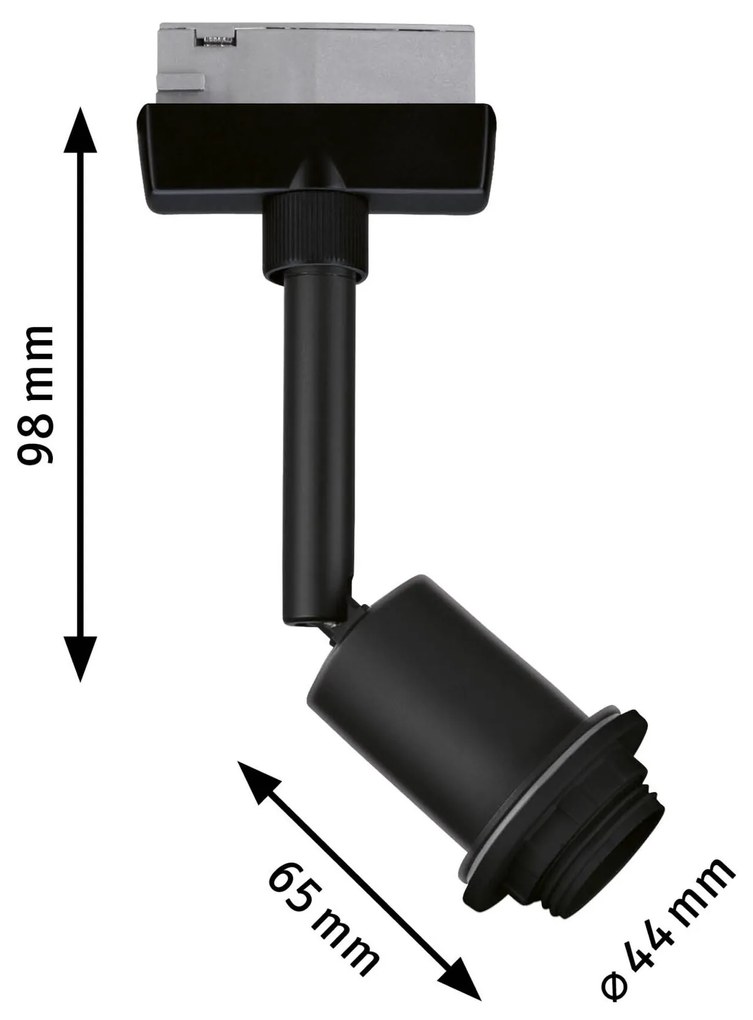 Paulmann 96913 DecoSystems spot, spot pro Urail systém, 1x20W E14, matná černá