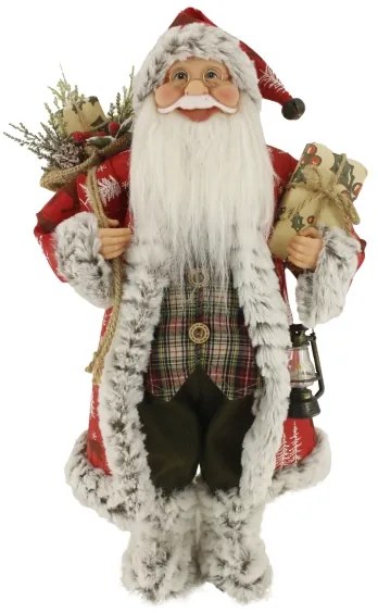 Dekorace Santa Claus Tradiční vzorovaný 46cm
