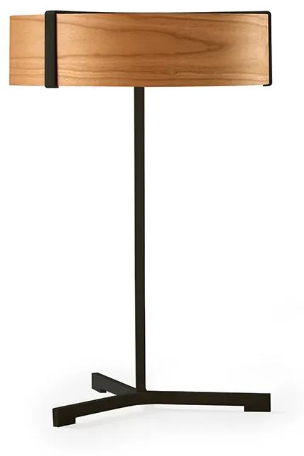 Stolní lampa Thesis Table s dřevěnou dýhou  Stolní lampa Thesis Table s dřevěnou dýhou Barva nohy: Matná slonovinová bílá, Dekor: Šedý